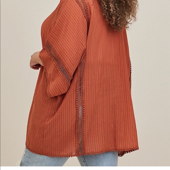 torrid | Tops | Torrid Rust Red Kimono Ruana | Poshmark